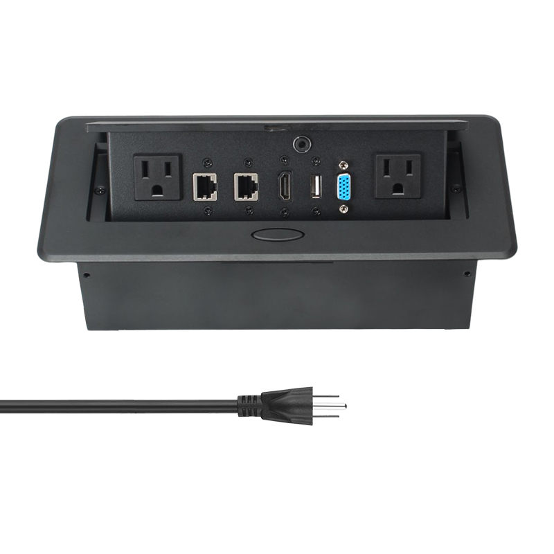 Wholesale multimedia Canada pop up sockets kitchen worktops hidden desk 3 ging 2 ac outlets ...